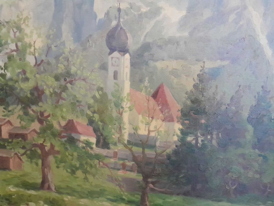 Tablou vechi semnat Walter Rizzi - U/Pânză - 78 cm x 63 cm Bucuresti ...