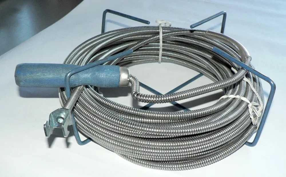 Sarpe/cablu din otel pt desfundat tevi/canalizare 3 5 10 15 20 30 metr ...