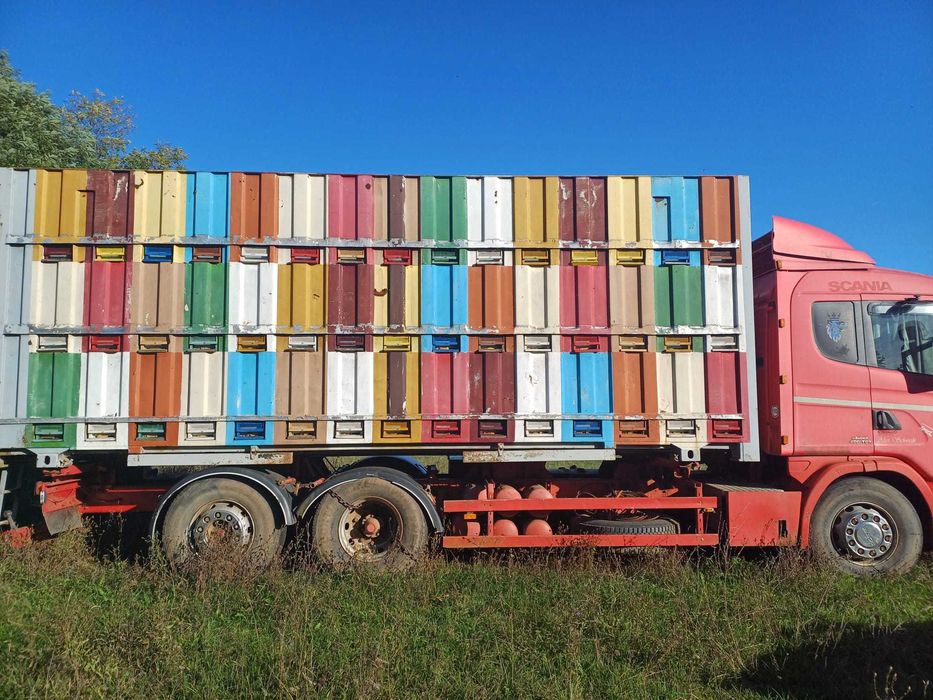 Vand Scania L400 cu container prelata + container albine (pavilion ...