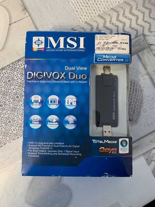 Два тунера на USB msi digivox duo dvb-t2 приемник гр. София Бъкстон ...