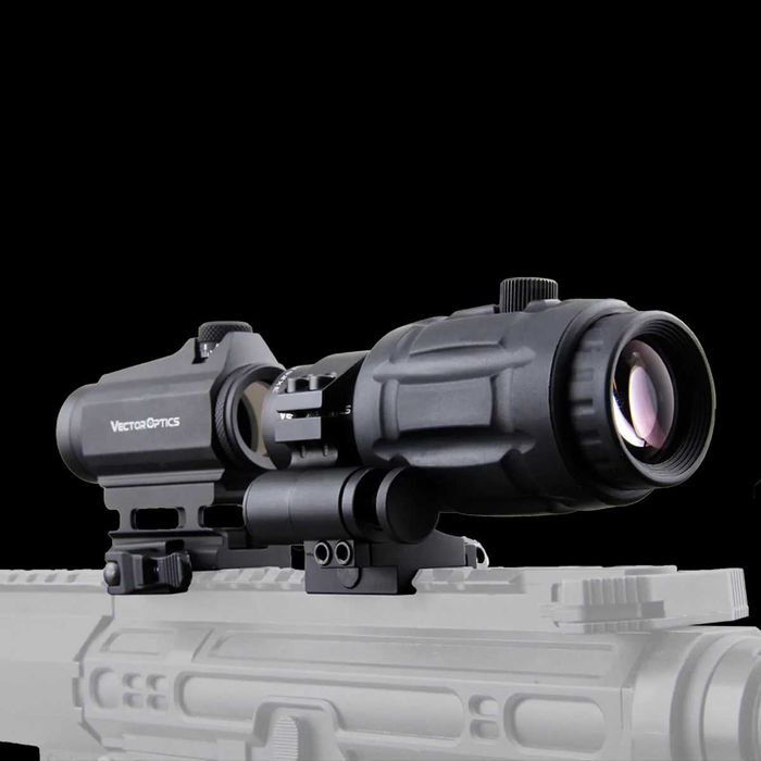 БЪРЗОМЕР Vector Optics Maverick 1x22 Red Dot + Tactical 5x Magnifier гр ...