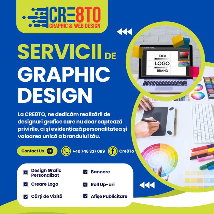 Servicii Graphic Design, Logo, Cărți de vizită, Banner, Roll Up. Etc. Oradea • OLX.ro