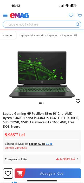 Laptop hp pavilion Medgidia • OLX.ro