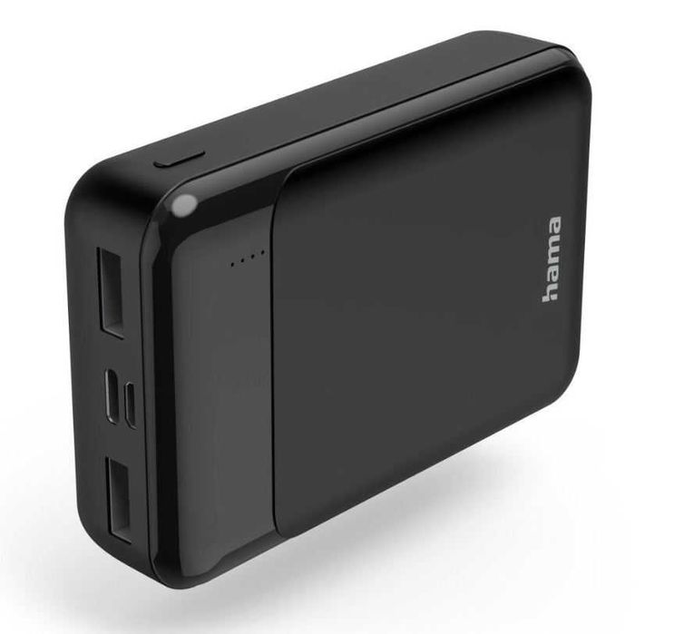 Външна батерия Hama Power Pack, 10000 mAh, 1x USB C, 2x USB A гр ...
