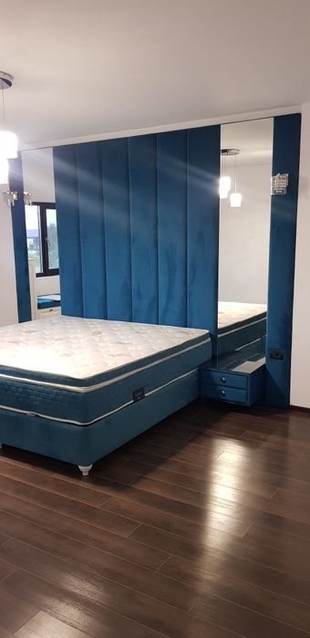 Pat Tapitat cu TABLIE INALTA+LA COMANDA orice model/stofe Bucuresti ...