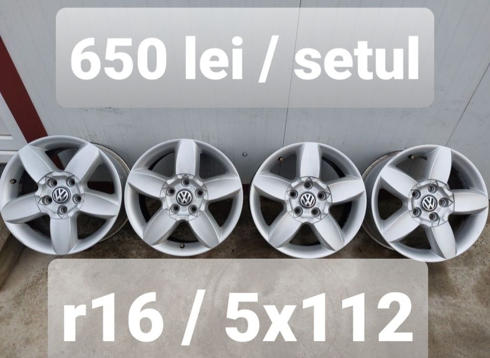 Jante aluminiu r16 / Vw Audi Skoda Seat / 5x112 Dumbravita • OLX.ro