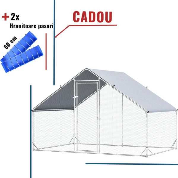 Cotet de pasari pentru exterior + 2x Hranitoare pasari Braila • OLX.ro