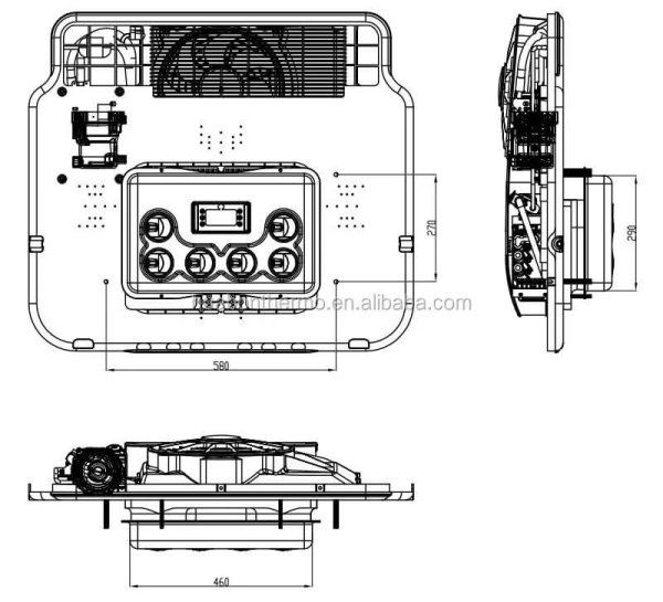 Aer conditionat clima ac plafon 12v 24v rulota autorulota camion ...