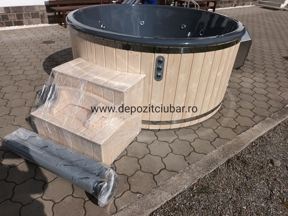 Ciubar din fibra de sticla, Wellness,cu hidromasaj,led,capac IZOLAT ...