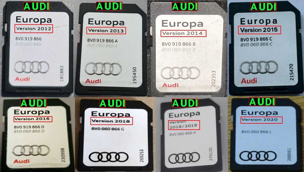 2025 Audi A3 карта навигация MIB-S MSTD map Europe BG Ауди MIB1 SDcard ...