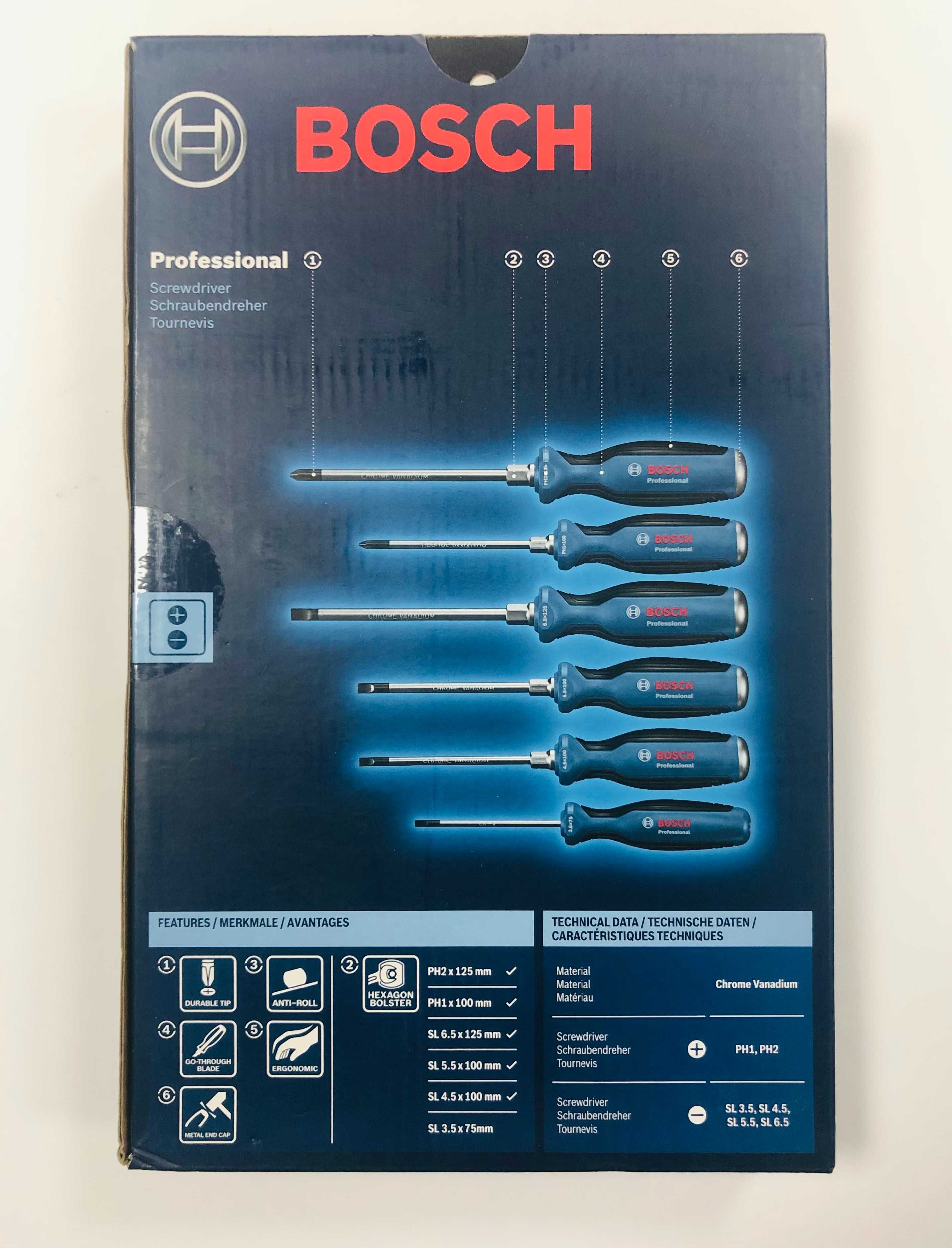 Професионални отвертки 6 бр. Bosch Professional, отвертка, Германия гр ...
