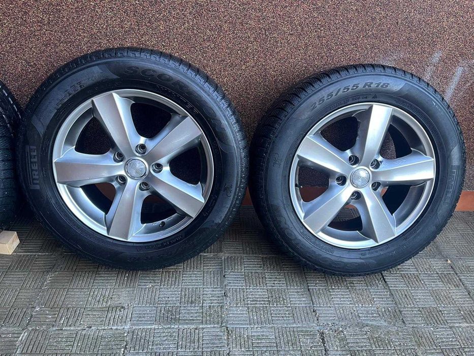 Set de 4 jante si cauciucuri de iarna Pirelli Scorpion 255/55 R18 Saftica • OLX.ro