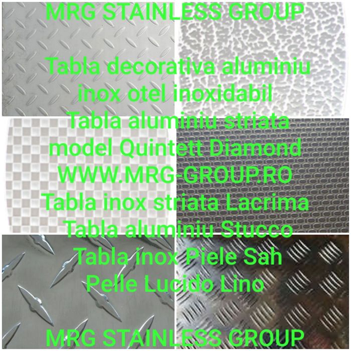 Tabla aluminiu 4mm lisa striata stucco perforata inox cupru alama zinc ...