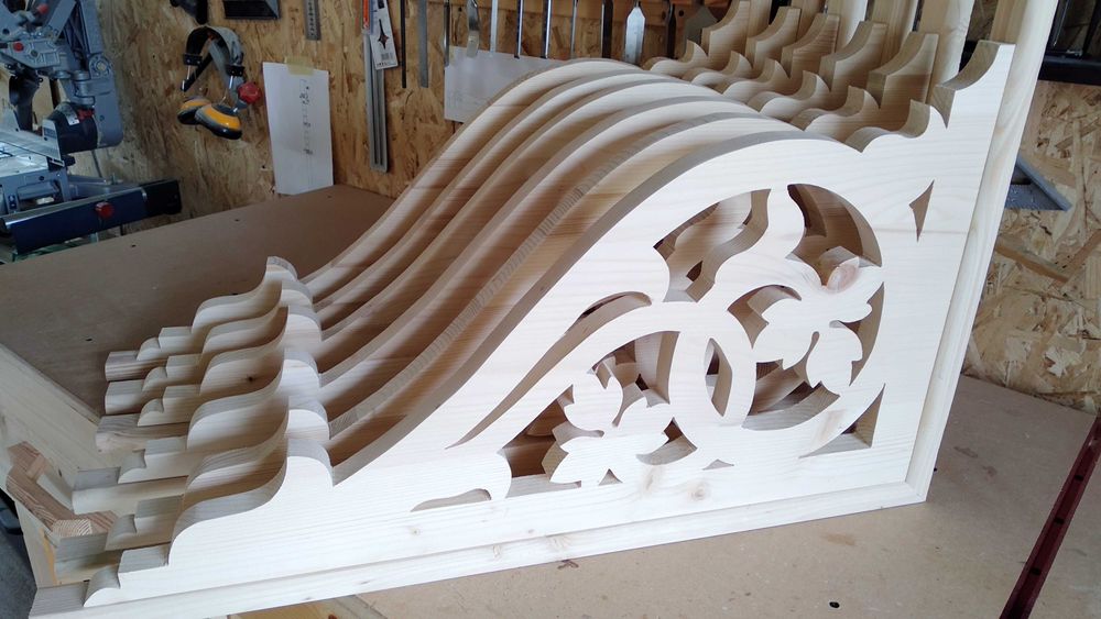 Ornament coltar pt. terasa foisor filigorie, la imbinare stalp grinda ...