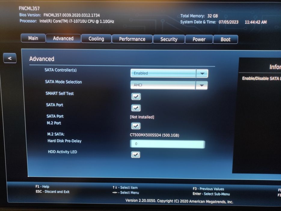 Intel NUC (mini)PC, procesor i7, gen.10 - 10710U, 32GB RAM, SSD 1TB ...