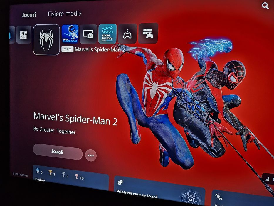 Vând Sony PlayStation 5 (PS 5) slim 1 tb/+joc spider Man 2 Craiova • OLX.ro