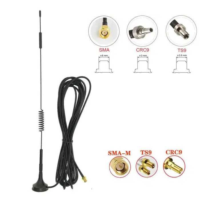 Antena 12 dBi, SMA / TS9 / CRC9, 4G 3G 2G pentru Telefon/Modem/Router ...