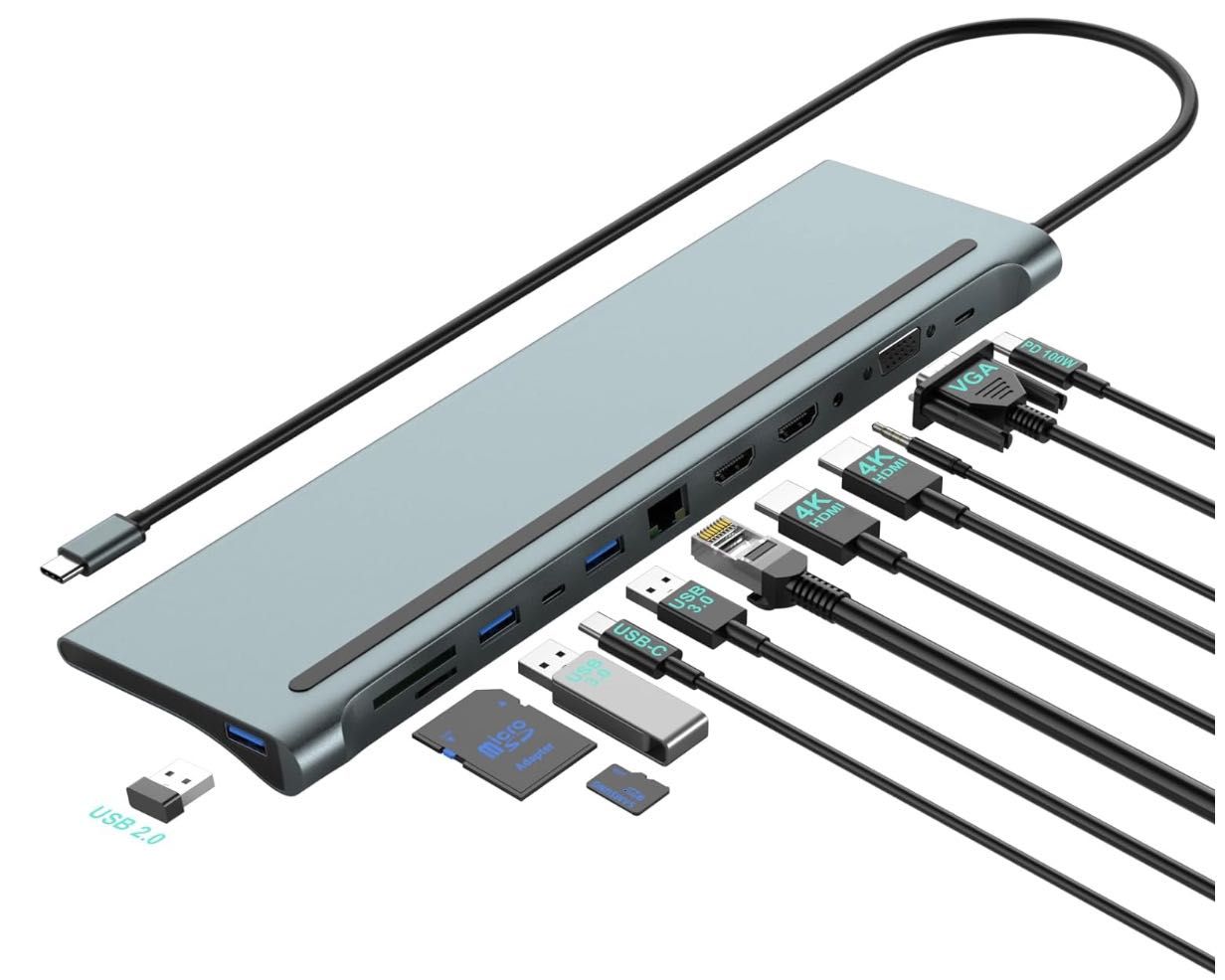 USB C Докинг Станция 2 HDMI, 4K Thunderbolt Двоен Монитор гр. Враца ...