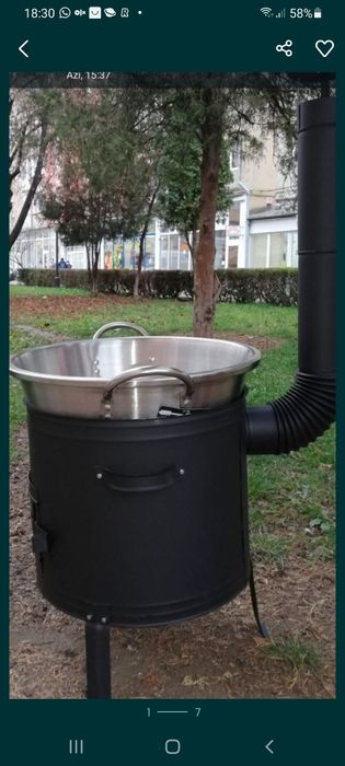 Ceaun inox 70 L + sobă+ capac inox 860 lei Aiud • OLX.ro