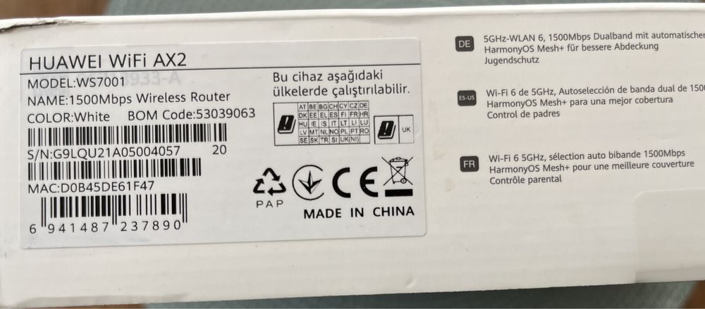 XIAOMI AX2. Router Wi-Fi 6 Mesh. In cutie originala Constanta • OLX.ro