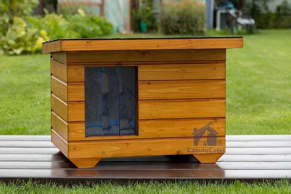 Cusca caine, izolata termic, pereti 4 cm, lacuita, usa PVC Cluj-Napoca ...