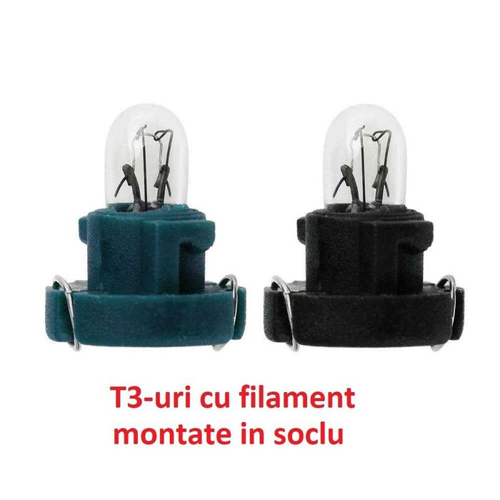 Bec_uri T3 T4 T5 iluminare buton bord bulb dash_board gauge button ...