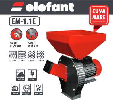 Moara de cereale si lucerna si furajere Elefant , electric 3.9 kW ...
