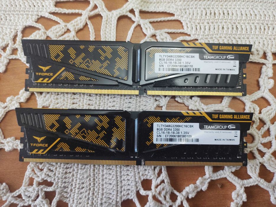 RAM памет 2x8(16) GB DDR4 KIT Team Group Vulkan TUF 3200 MHz C16 гр ...
