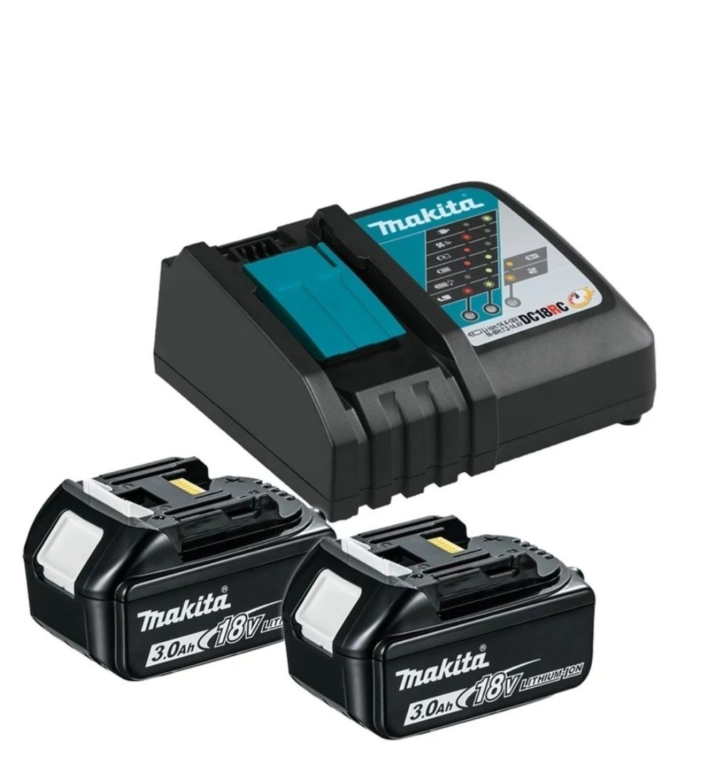 Комплект Зарядно устройство Makita DC18RC с 2броя батерии 3Ah гр ...