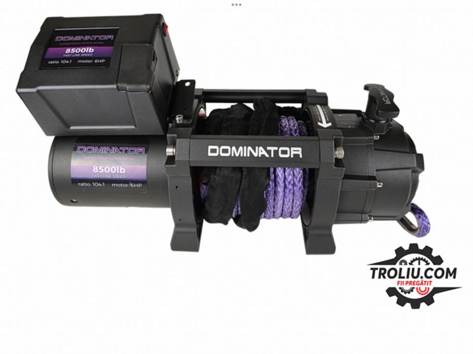 Troliu electric Dominator 8500 FLS sintetic Rapid Raport 104:1 OffRoad ...