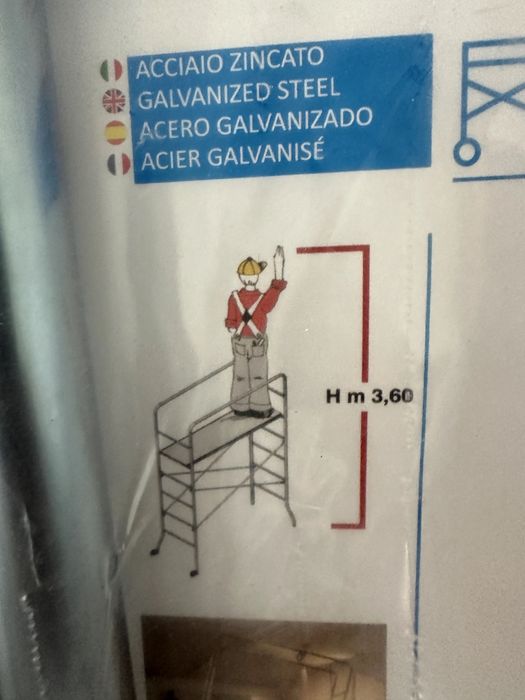 Vand Schela Mobila metalică - de interior, 3.6M înălțime max- sigilată ...