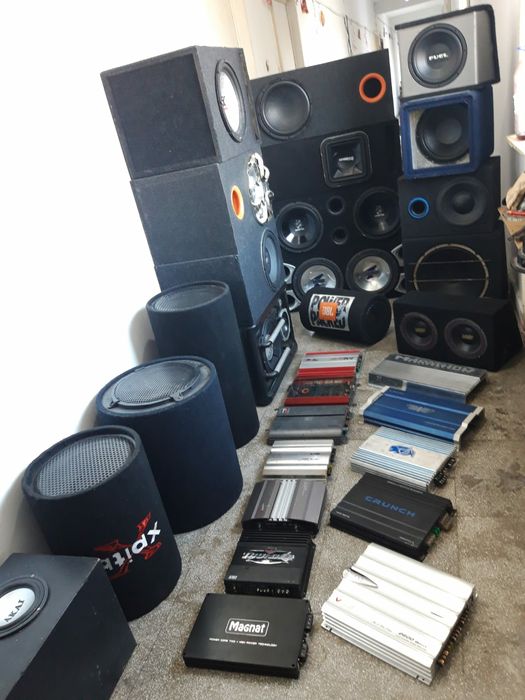 Statie amplificator subwoofer bass kit rms difuzoare audio casetofon ...