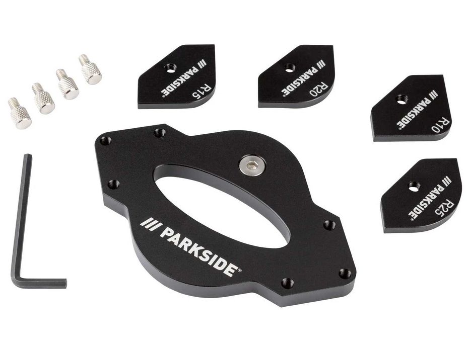 Set Șabloane de frezare din aluminiu PARKSIDE PAFO 6 A1, freza router ...