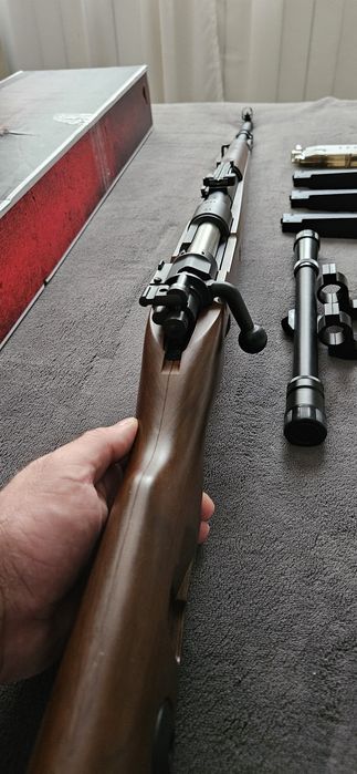 Vand replica airsoft Kar98k pe arc, din abs, modelul snow wolf, noua ...