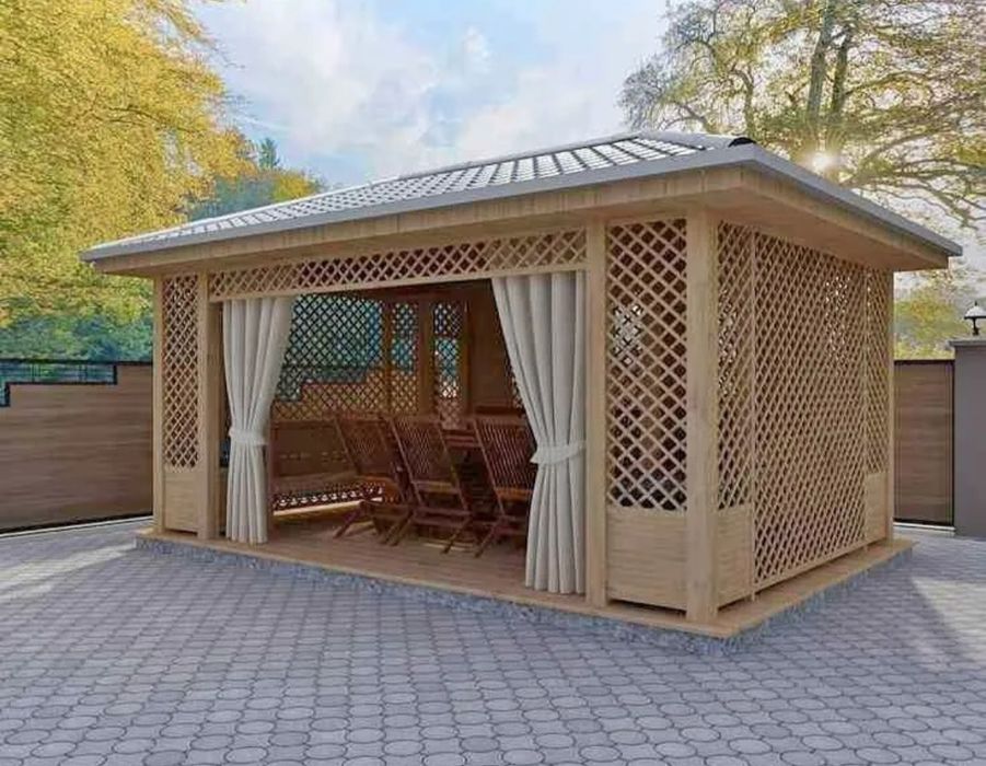 Un foisor din lemn este ideal in cazul in care nu ai terasa la casa sa ...