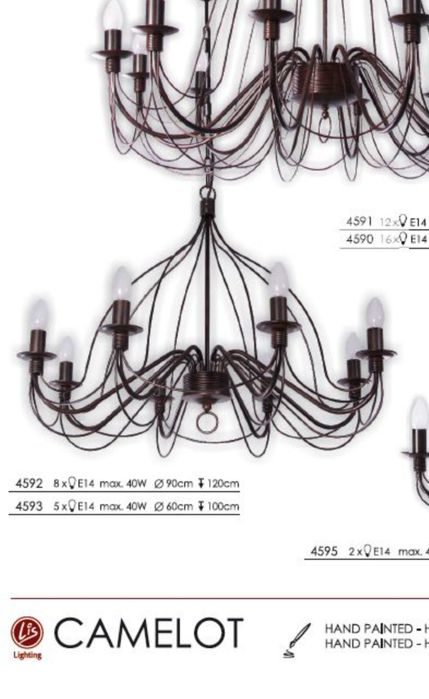 Lustra, candelabru, aplica, Camelot Lis Polonia, pictate manual ...