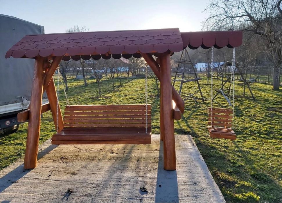 Leagan rustic , lemn masiv / balansor Mioveni • OLX.ro