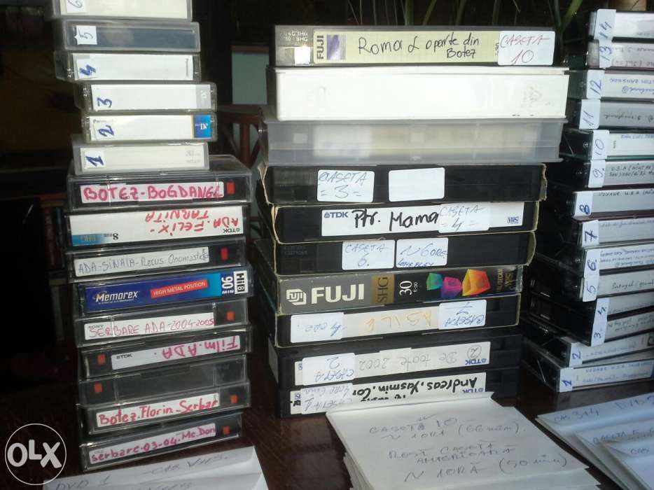 Casete Video pe DVD / stick .VHS vhsc hi8 di,gital8 8mm mini dv 2 Cluj ...