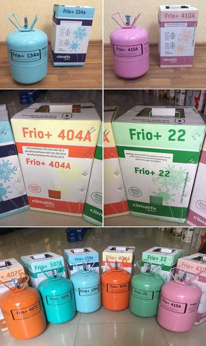 Фреон Freon R134a R404a R407C R410a R507a R600a R32 R290 холод масла ...