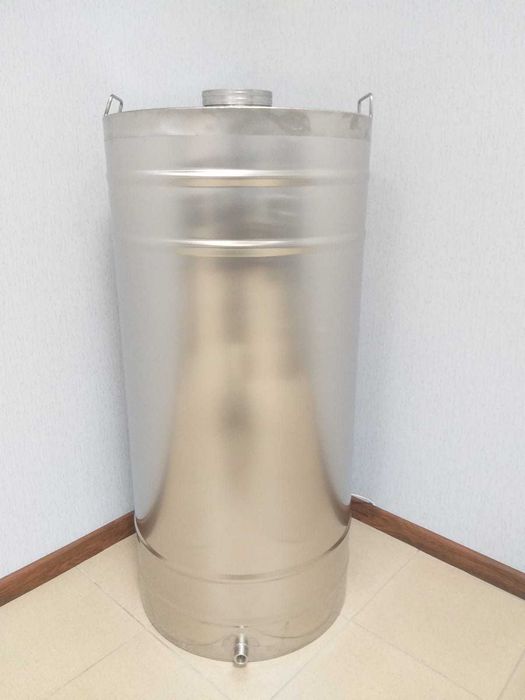 Butoi din INOX 180 L cu capac cu filet si garnitura, cadou robinet ...