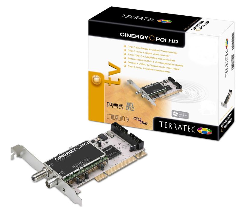 TV tuner digital DVB-C PC calculator cablu HD Cinergy Terratec PCI HD ...