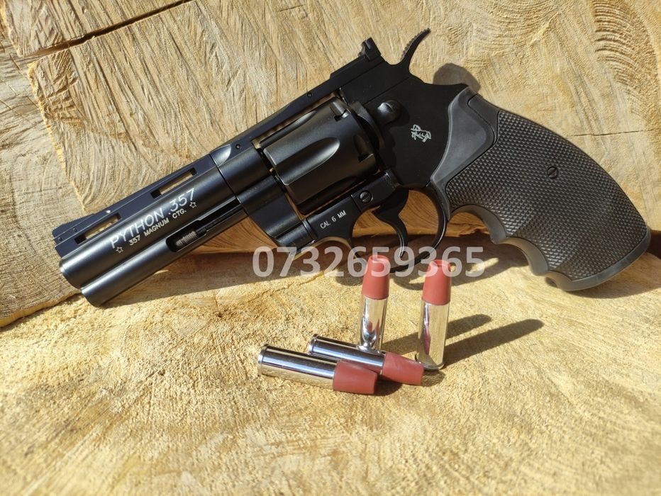 Revolver airsoft 4" cu gloante dummy FullMetal pe CO2 puternic si real ...
