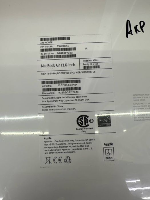Macbook Air M3 15 inch 16/512 10 Gpu: 1 550 у.е. - Ноутбуки Ташкент на Olx