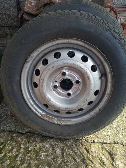 2 броя гуми монтирани на железни джанти 14 цола гр Русе Здравец Север 2 • Olx Bg