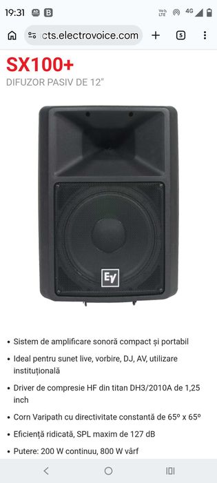 Electro Voice EV Sx100+ ,Fishman Triple Play Targoviste • OLX.ro