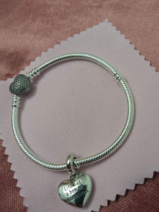 Charm inima mobila,albastra,talismane case,copii,brățară Pandora ,17 ...