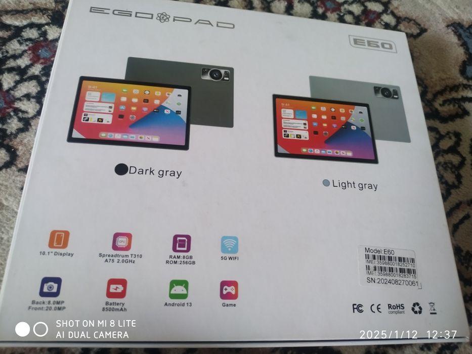 Planshet E90 12/256 5G 7000 maHp: 800 000 сум - Планшетные компьютеры Ташкент на Olx