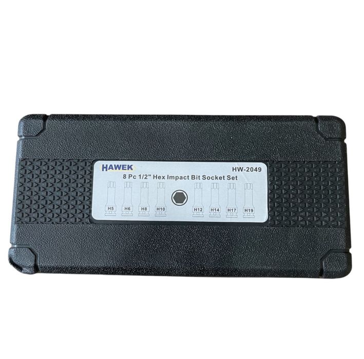 Комплект Ударни БИТОВЕ 1/2 – ШЕСТОГРАМ 8 ЧАСТИ HAWEK , HW-2049 гр ...