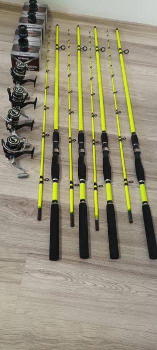 SET 4 Lansete Feeder 2.4m ROBINHAN Bolentino + 4 Mulinete X4000 Giurgiu ...