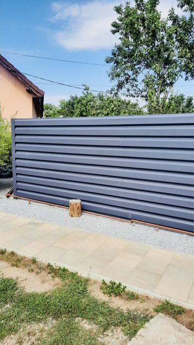 Gard din tabla cutata Viking, model T35 fatada, vopsita electrostatic ...